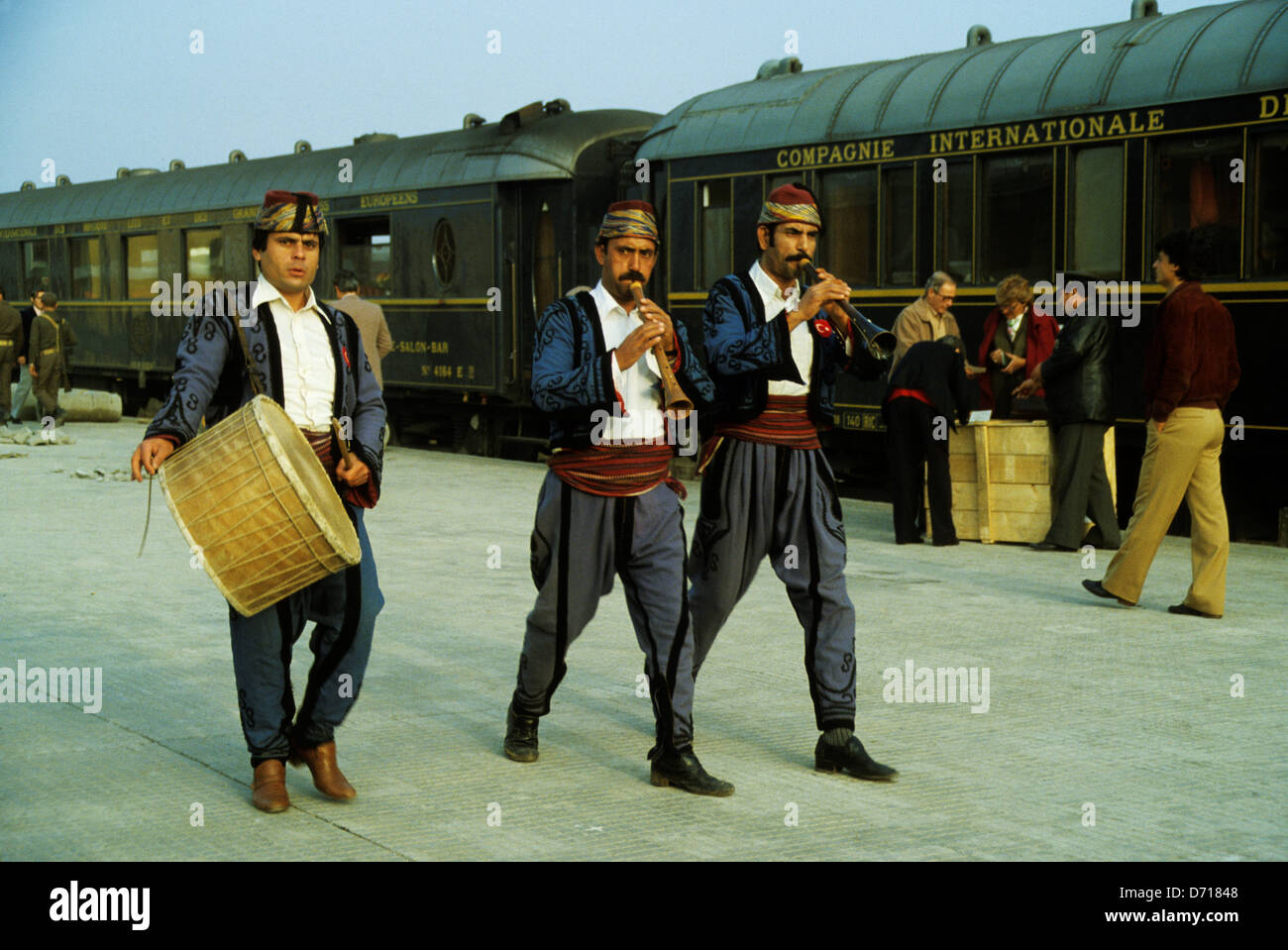 Turkey, Edirne, Muscians Playing Traditional Instruments At The Train ...