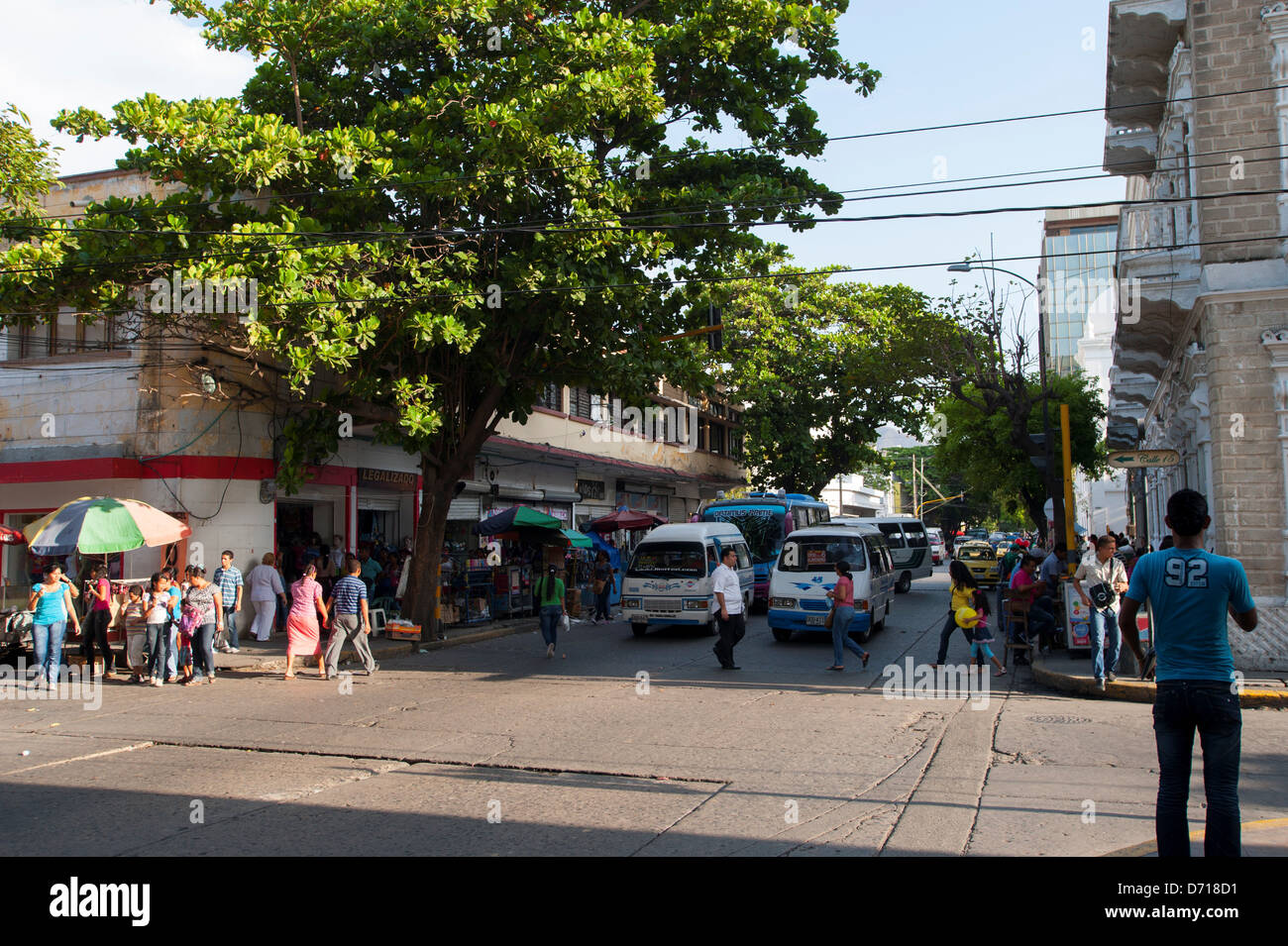 Street Scene In Santa Marta, Colombia Stock Photo - Alamy