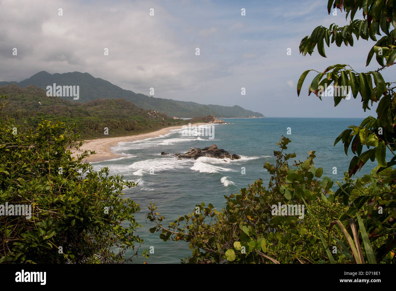 Coastline At Tayrona National Park, Santa Marta, Colombia Stock Photo ...