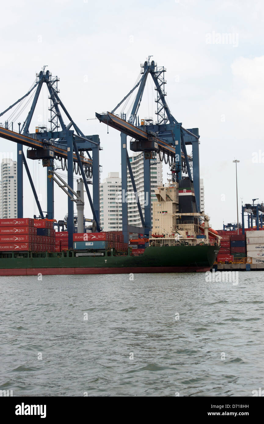 Container Port In Cartagena, Colombia Stock Photo - Alamy