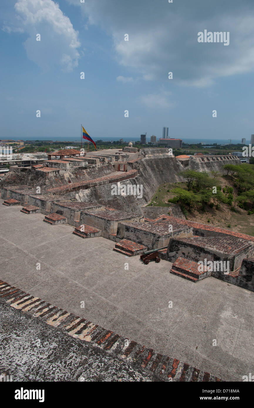 Unesco World Heritage Site San Felipe Castle In Cartagena, Colombia ...