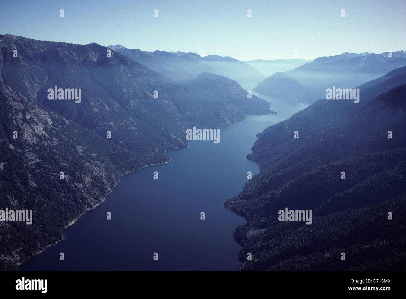 USA, Eastern Washington, Lake Chelan National Recreation Area Aerial ...