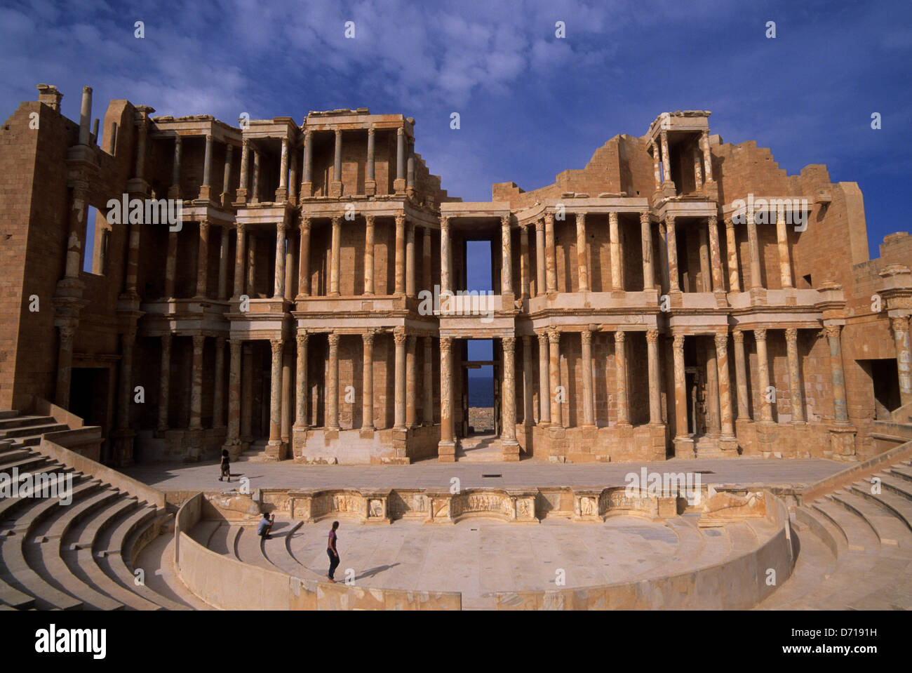 Libya, Near Tripoli, Sabratha, Roman Theatre (2Nd Century Ad), Tourists Stock Photo - Alamy