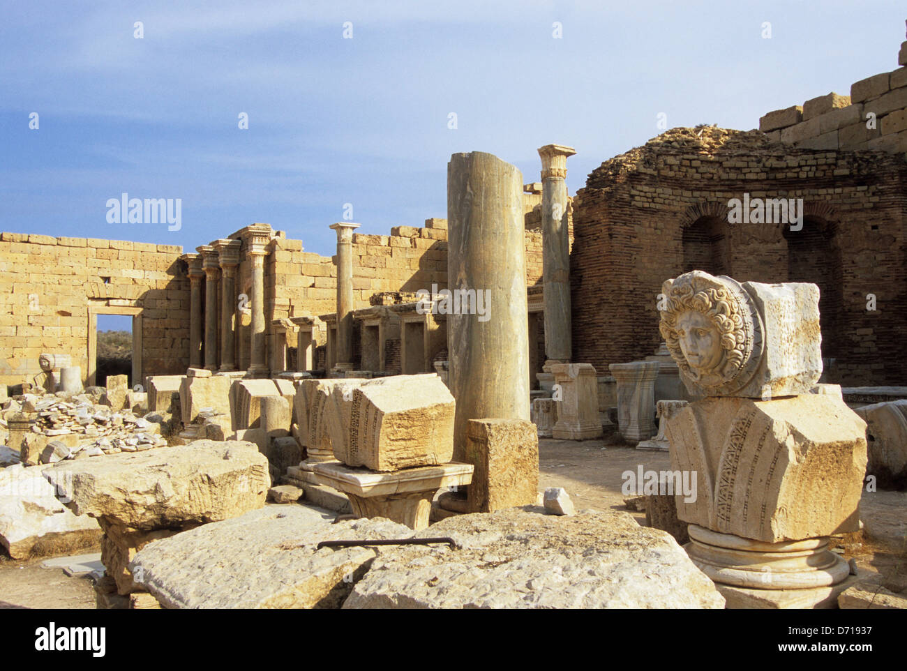 Medusa forum ruins leptis magna hi-res stock photography and images - Alamy