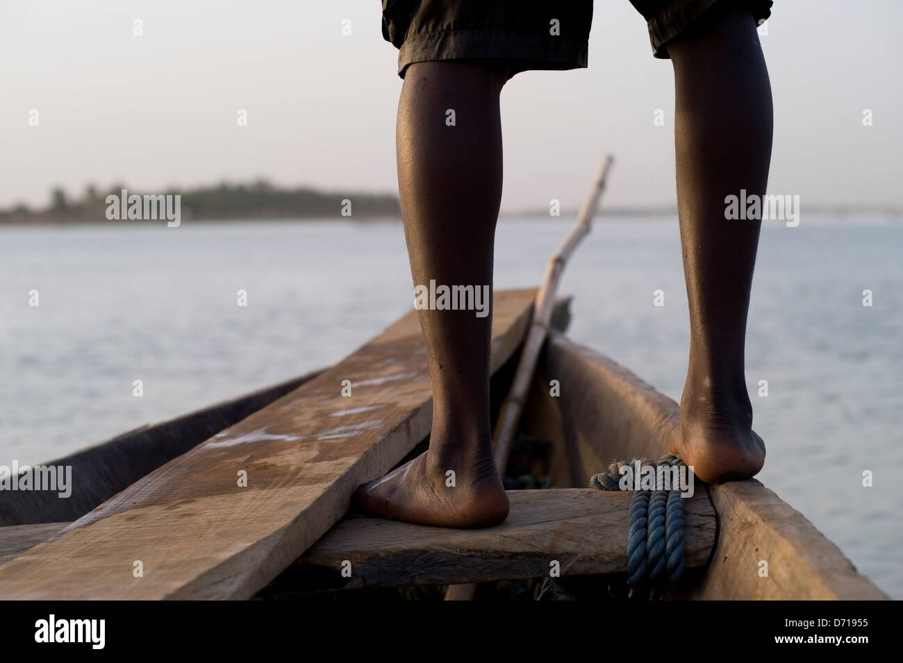 West Africa, Mali, Mopti, Bani River, Local People In Wooden Boat Stock ...