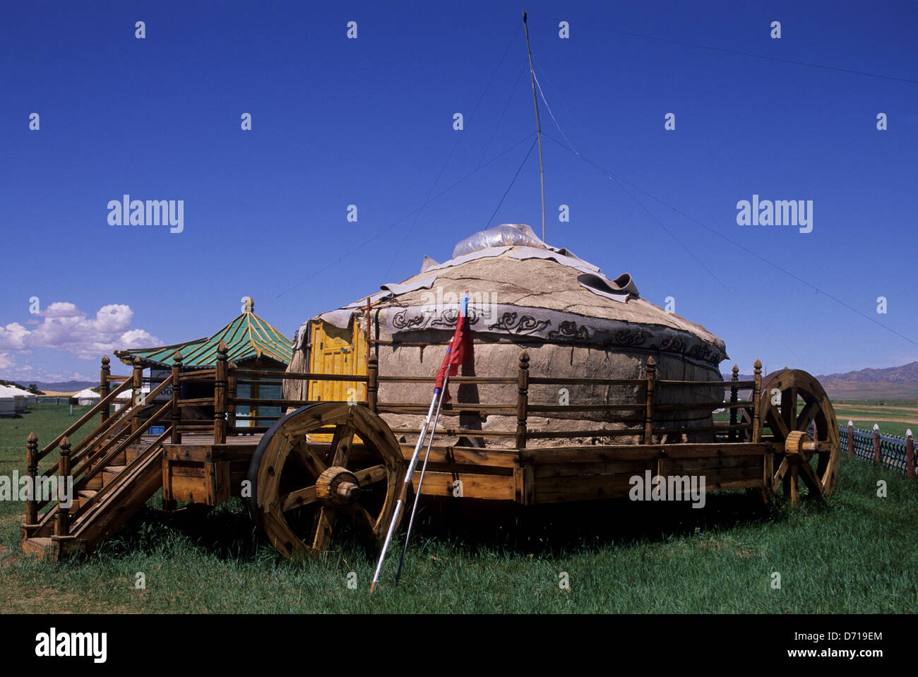 Central Mongolia, Near Khogno Khan Mountains, Bayar Gobi Ger (Yurt ...