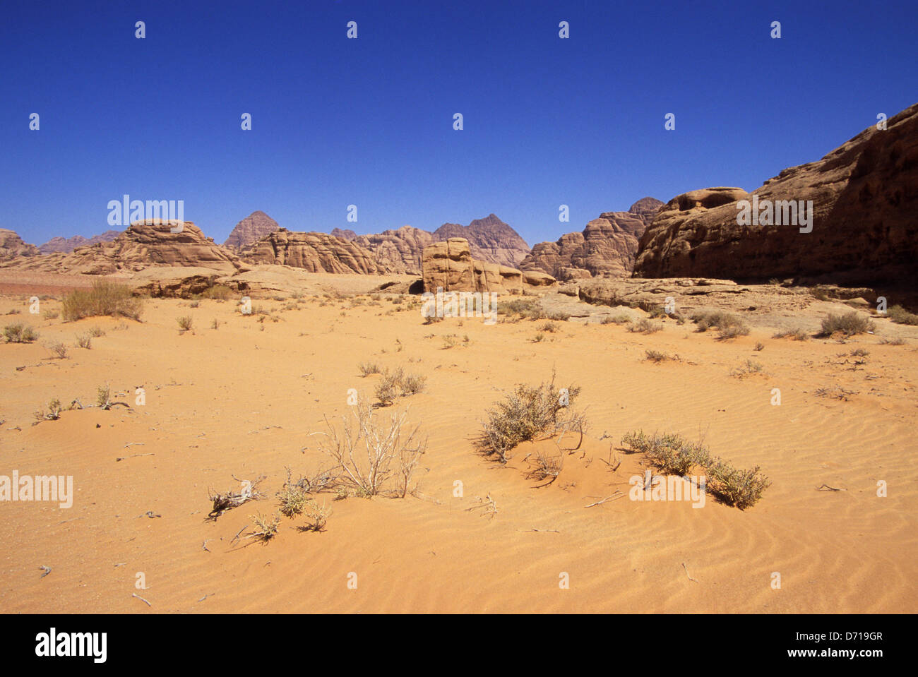 Jordan, Wadi Rum, Landscape, Sand Stock Photo - Alamy