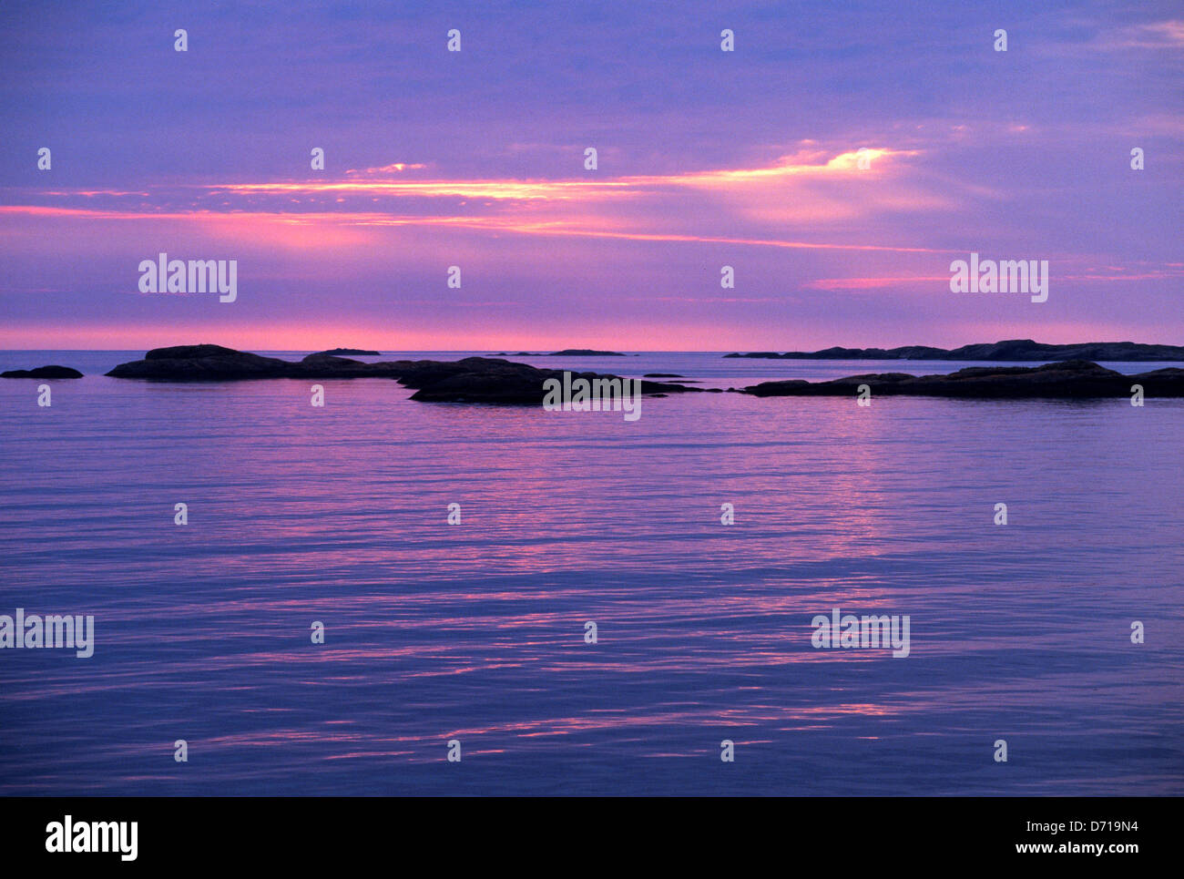 Norway, Coast Near Bergen, Sunset Stock Photo - Alamy