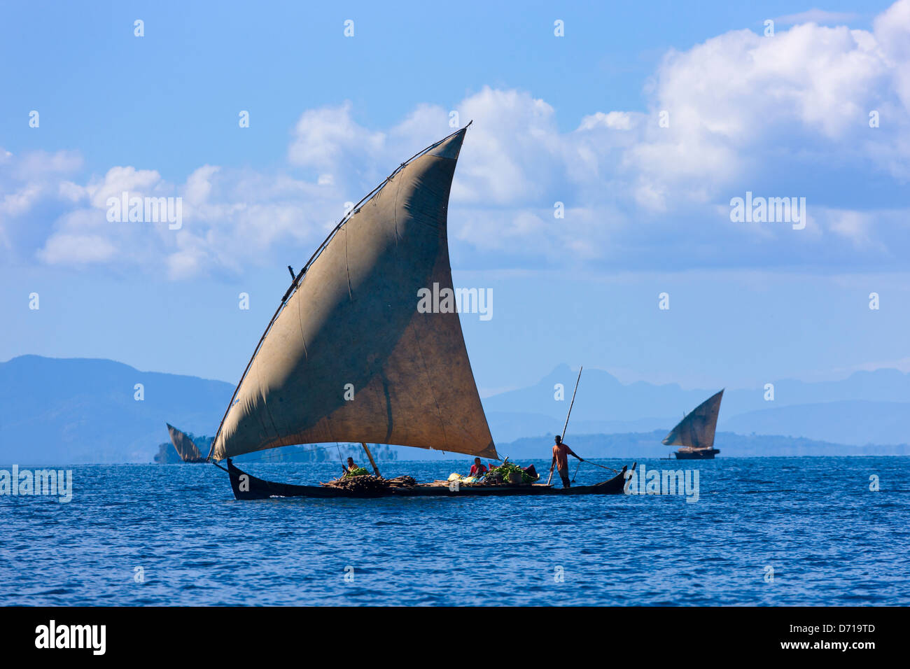 Fishing sail boat in the sea, Nosy Be, Madagascar Stock Photo - Alamy