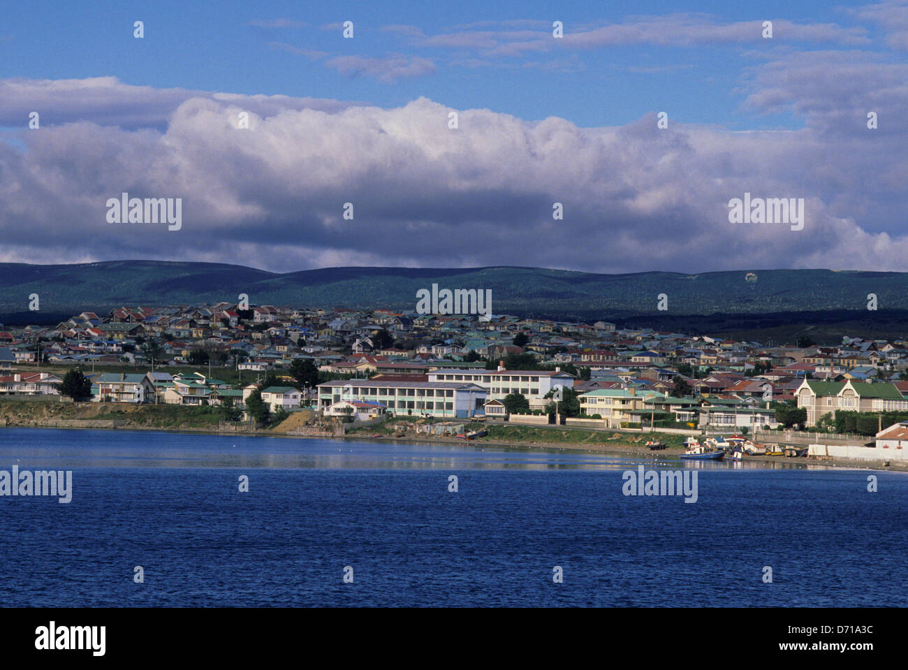 Chile, Punta Arenas, View Of City Stock Photo - Alamy
