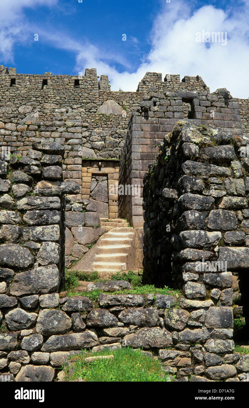 Peru, Sacred Valley, Machu Picchu, Royal Sector, Door Stock Photo - Alamy