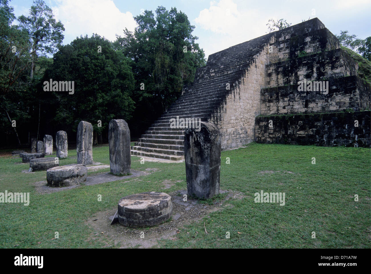Guatemala, Tikal, Mayan Pyramid At Q-Complex, Built By Ruler Chitam ...