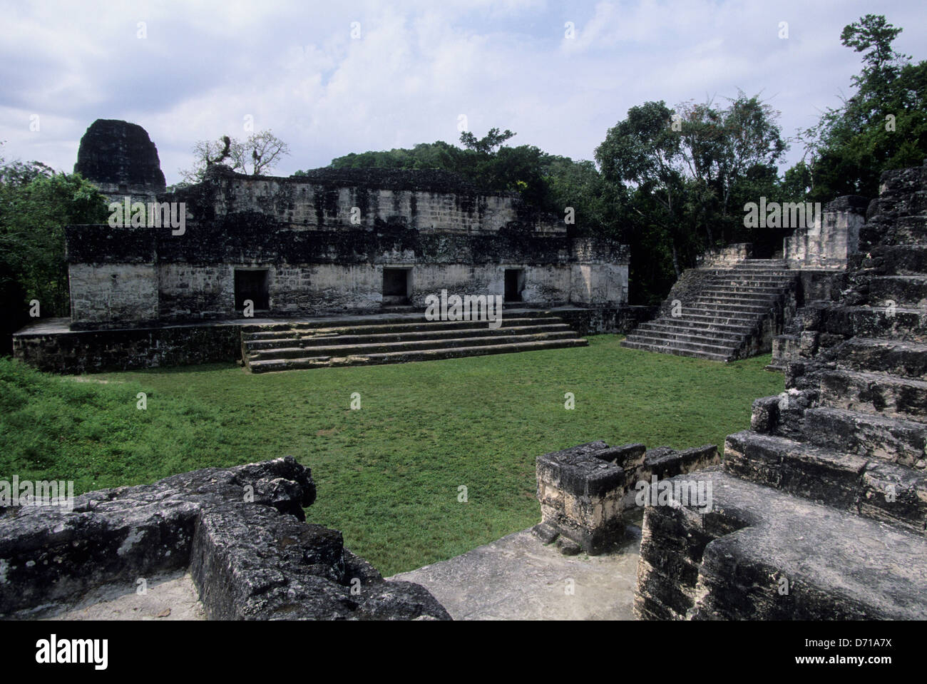 Guatemala, Tikal, Central Acropolis Stock Photo - Alamy
