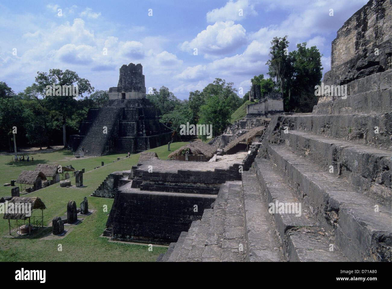 Guatemala, Tikal, North Acropolis, View Of Temple Ii Stock Photo - Alamy