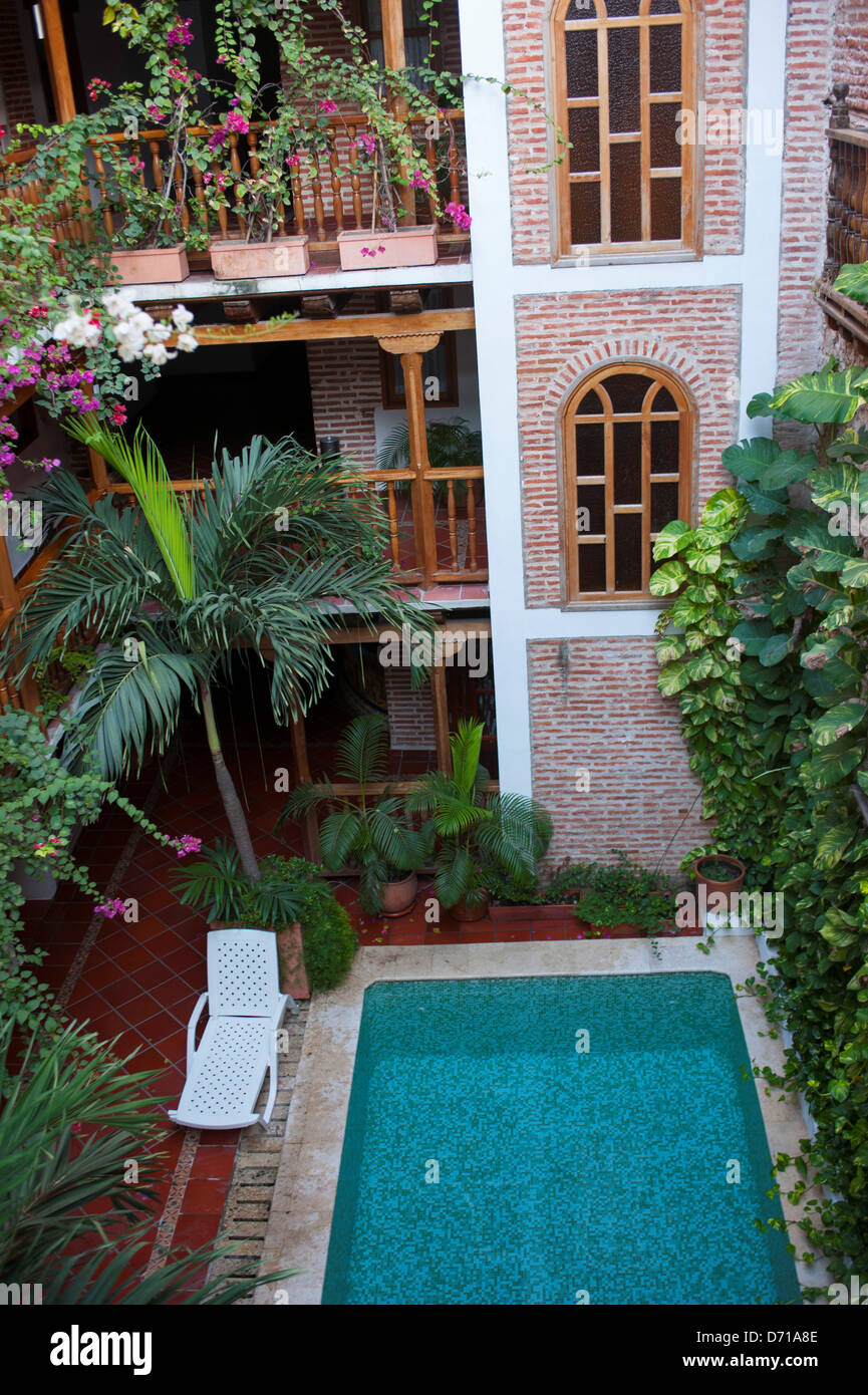 Swimming Pool In Courtyard Of Hotel Don Pedro De Heredia, Cartagena ...