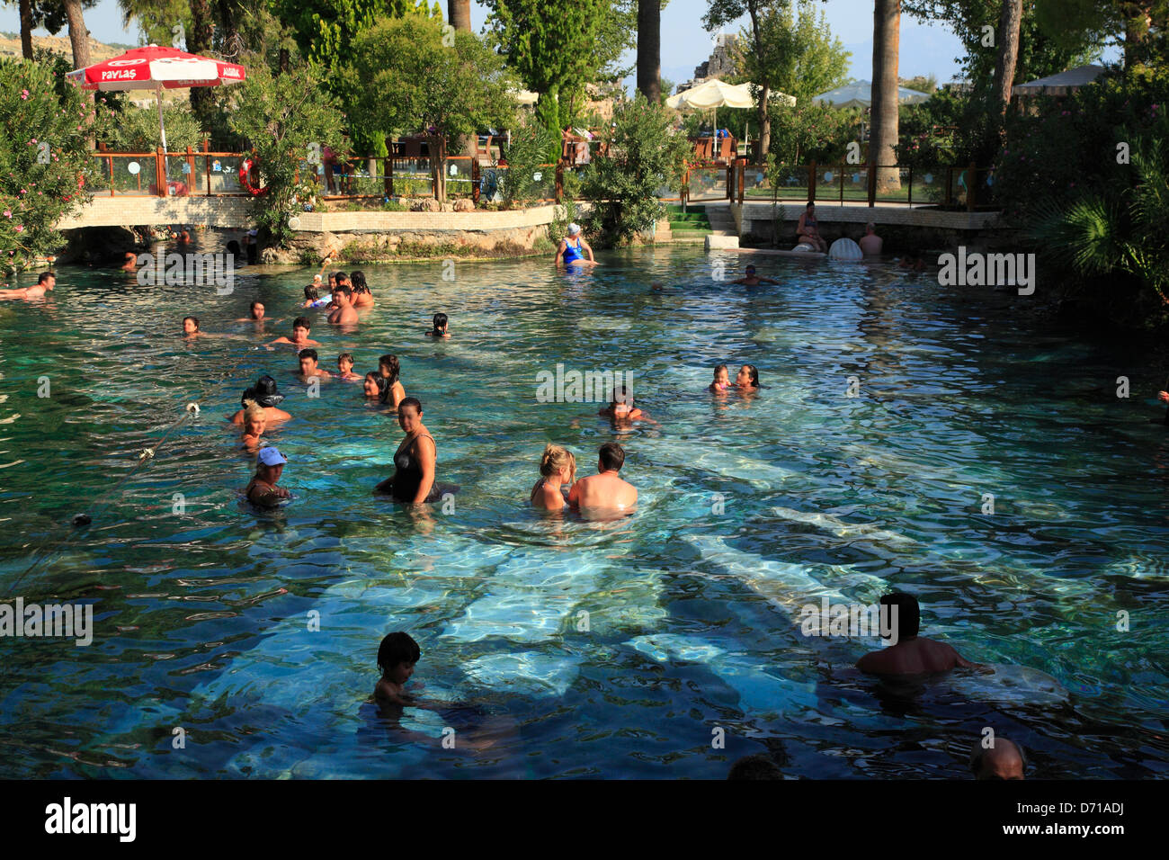 Travertine Hot Spring of Pamukkale, Denizli, Turkey Stock Photo - Alamy