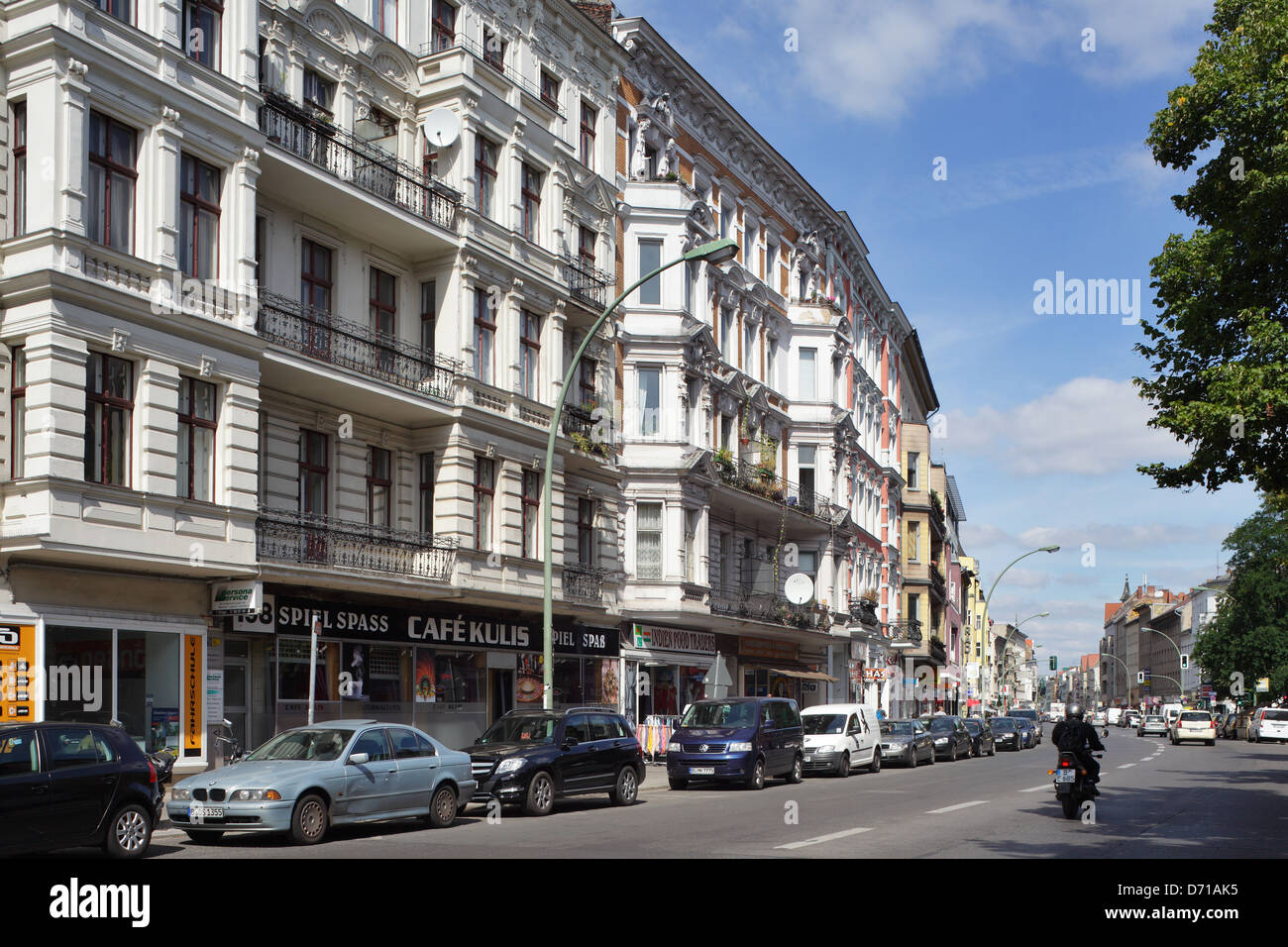 Berlin, Germany, old buildings on Karl-Marx-Strasse in Berlin-Neukoelln ...