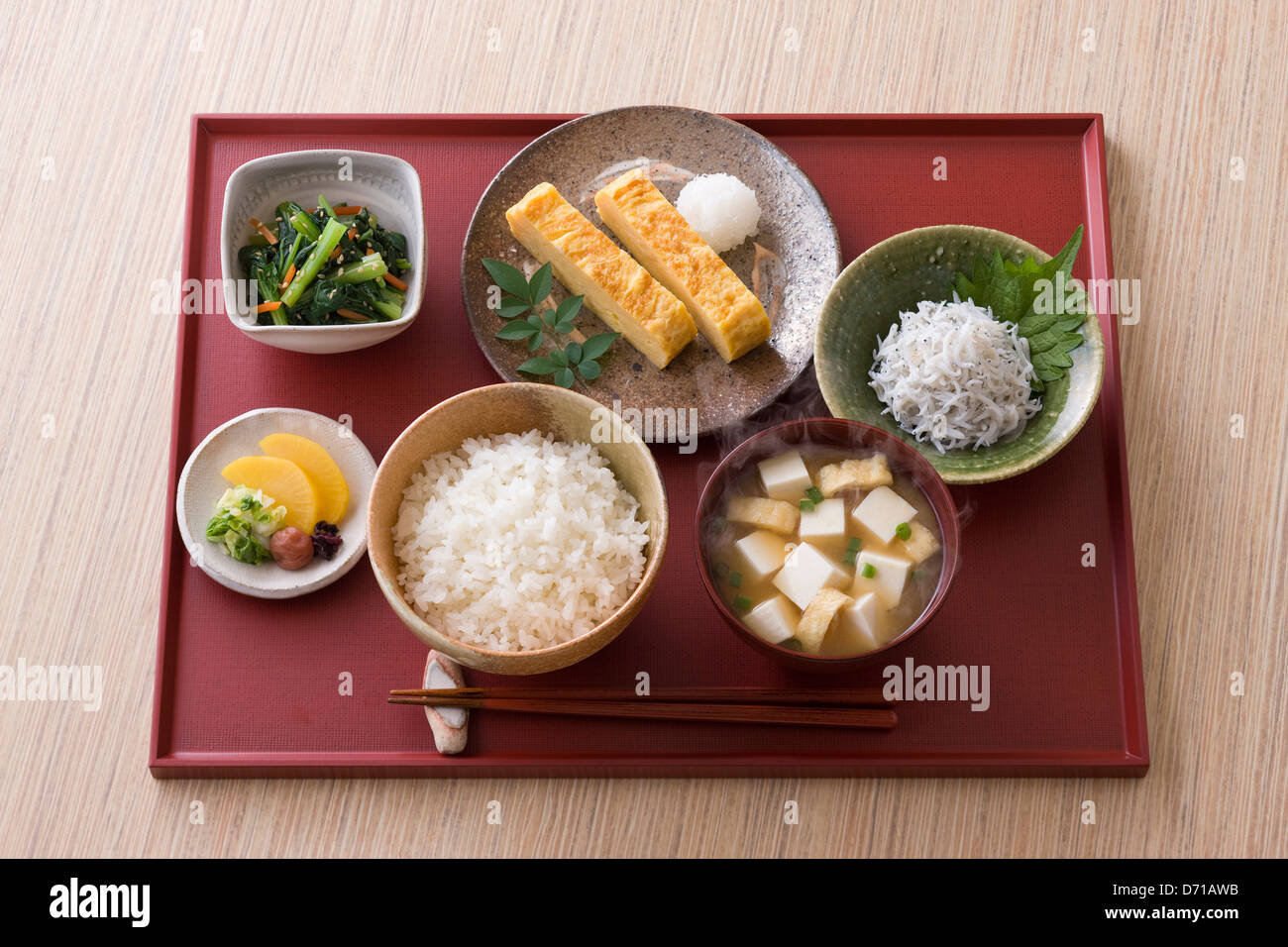 Traditional Japanese Breakfast Stock Photo - Alamy