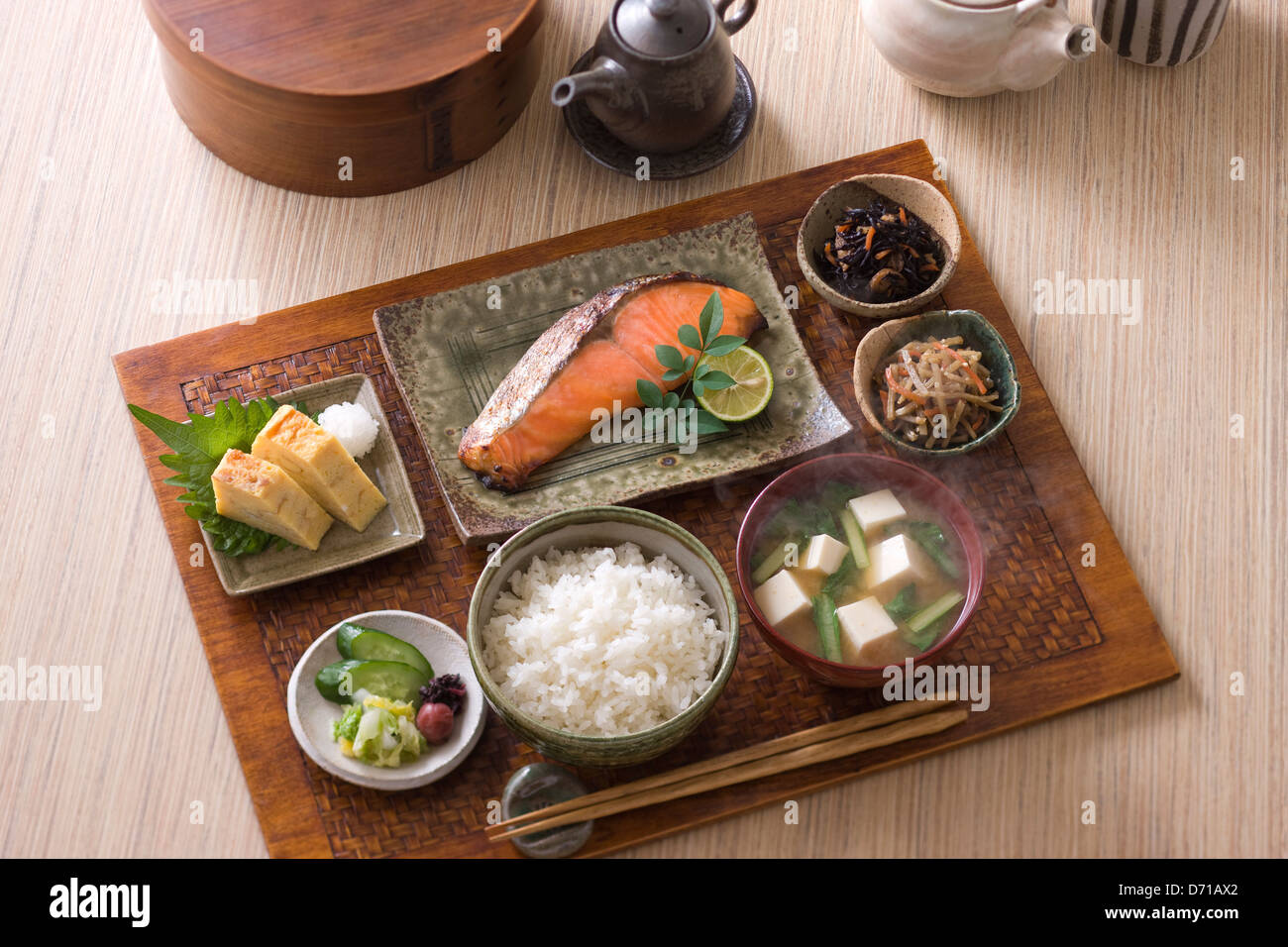 Traditional Japanese Breakfast Stock Photo - Alamy
