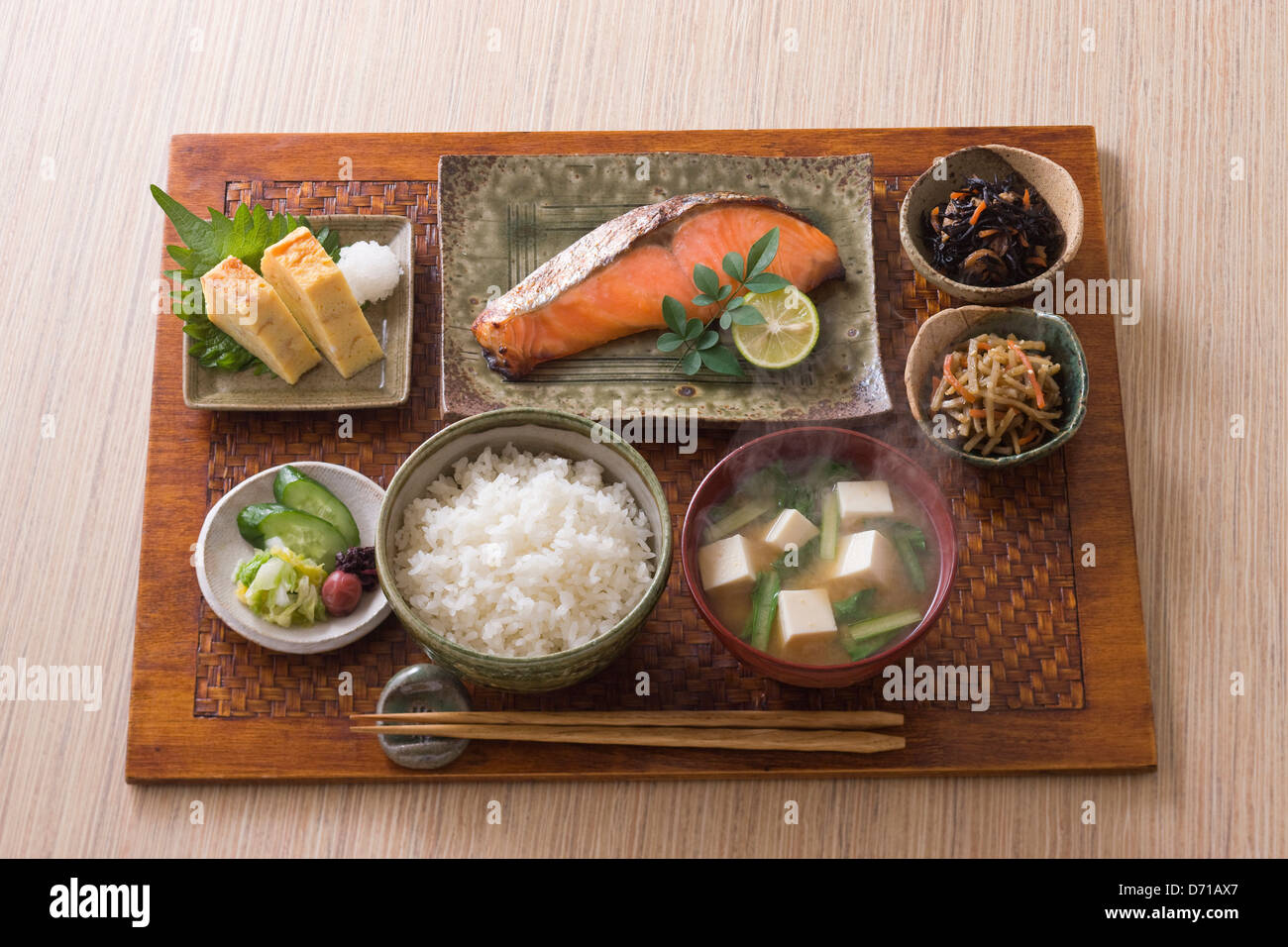 Traditional Japanese Breakfast Stock Photo - Alamy