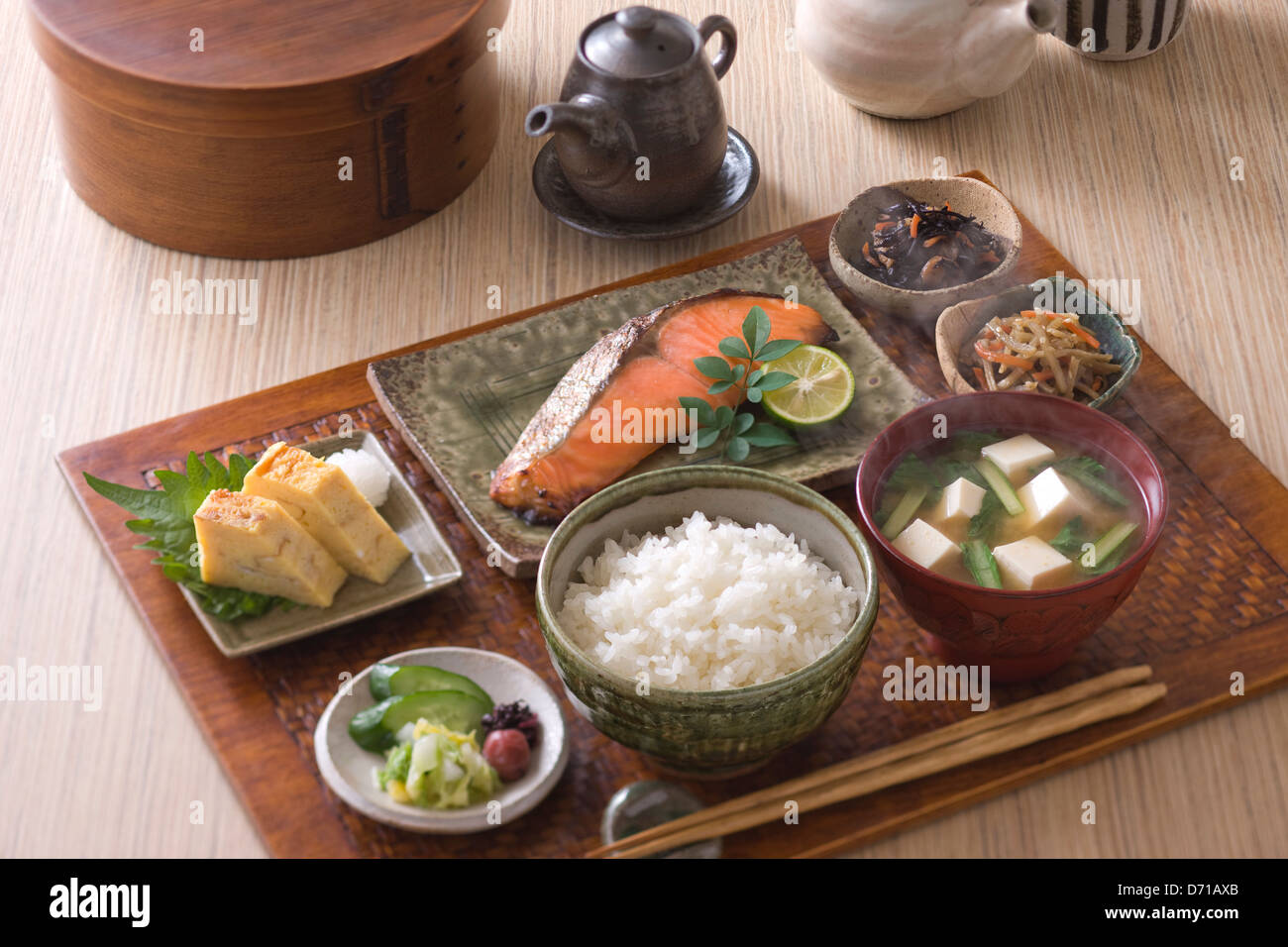 Traditional Japanese Breakfast Stock Photo - Alamy