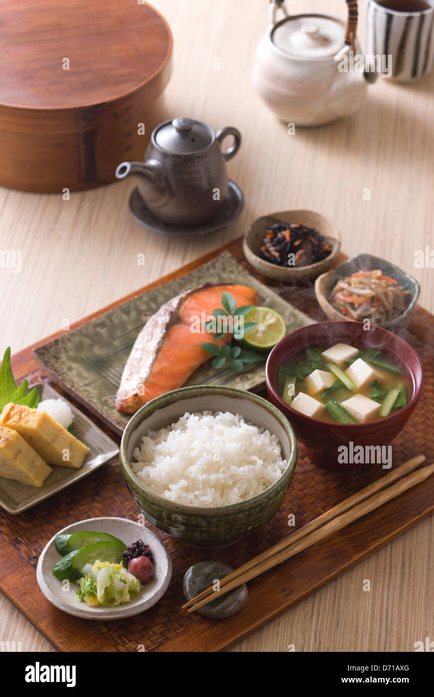 Traditional Japanese Breakfast Stock Photo - Alamy