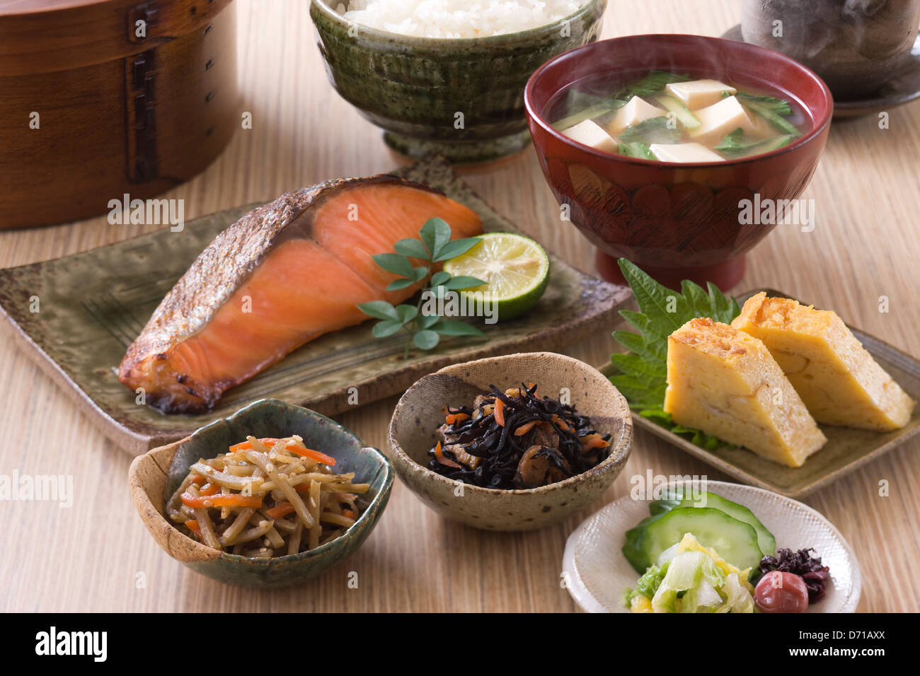 Traditional Japanese Breakfast Stock Photo - Alamy