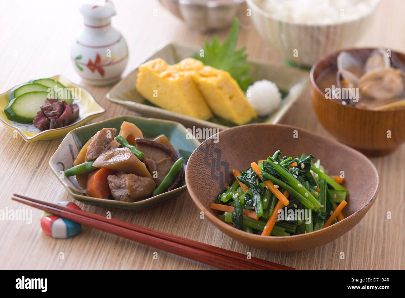 Traditional Japanese Breakfast Stock Photo - Alamy
