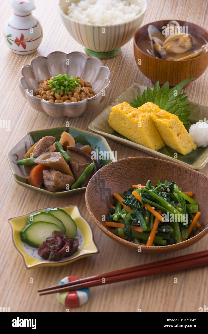 Traditional Japanese Breakfast Stock Photo - Alamy