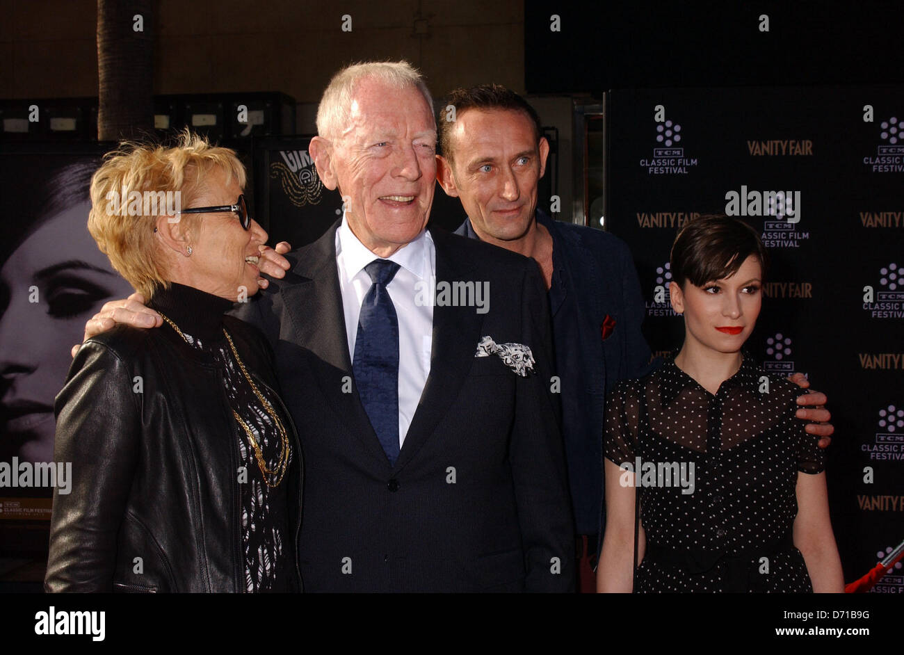 Los Angeles, California, USA. 25th April, 2013. Max Von Sydow & Family ...