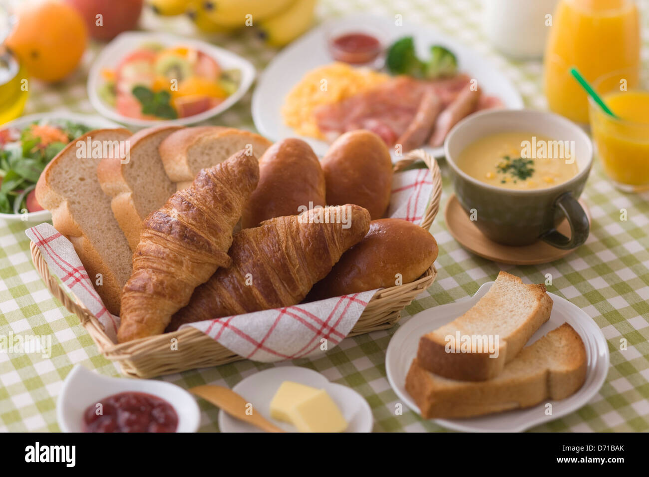 Bread for Breakfast Stock Photo - Alamy