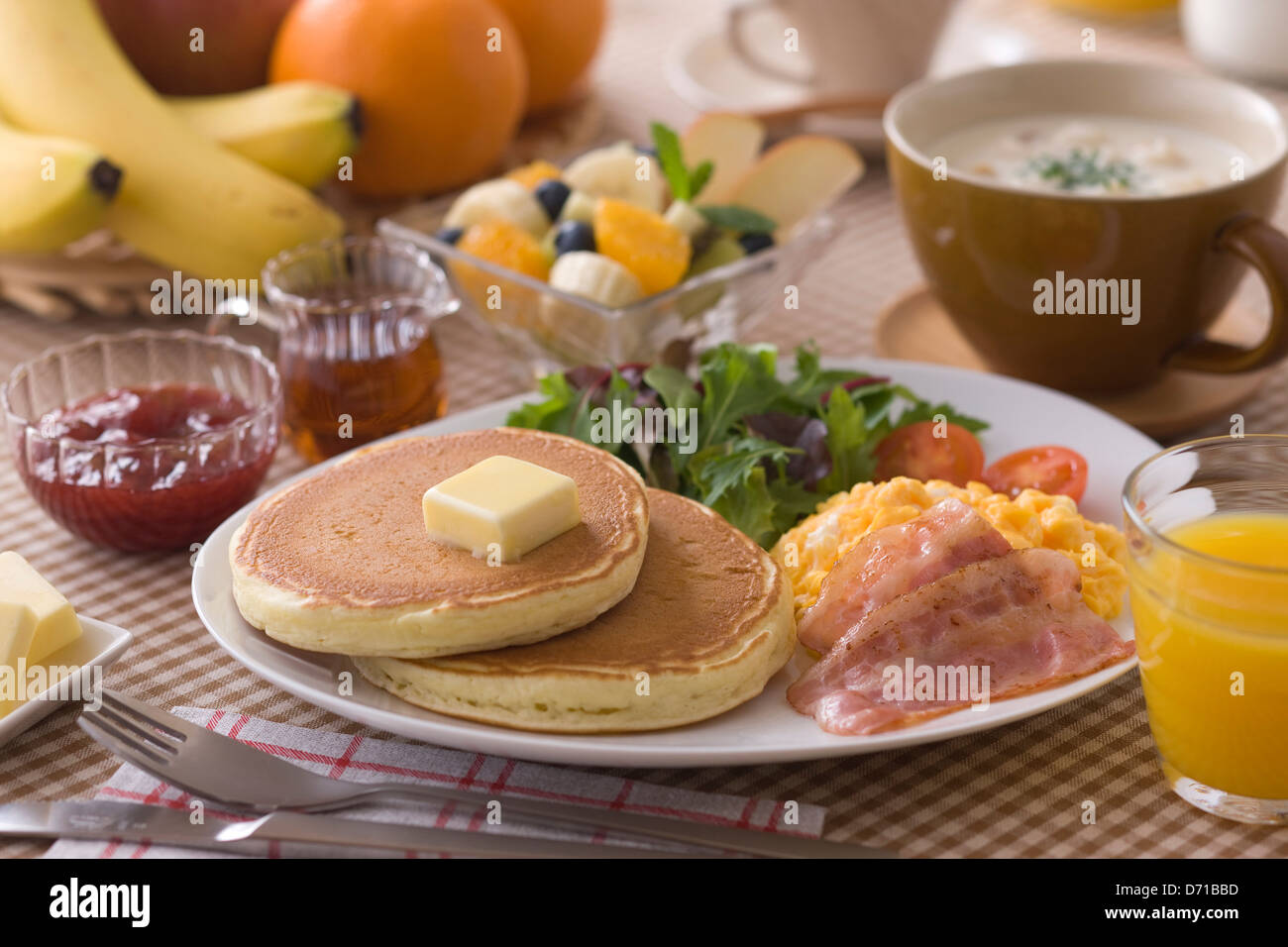 Pancakes for Breakfast Stock Photo - Alamy