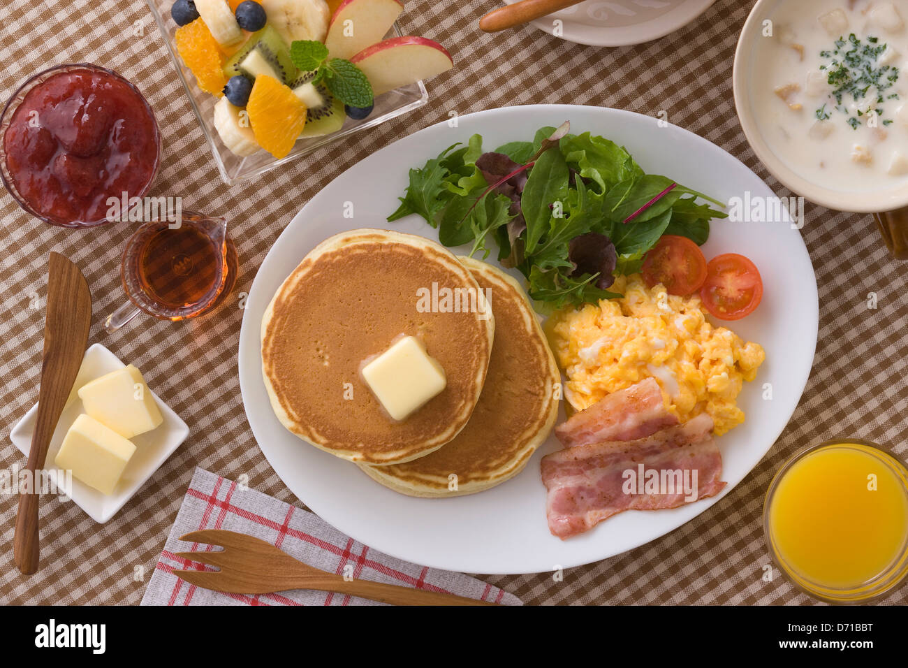 Pancakes for Breakfast Stock Photo - Alamy