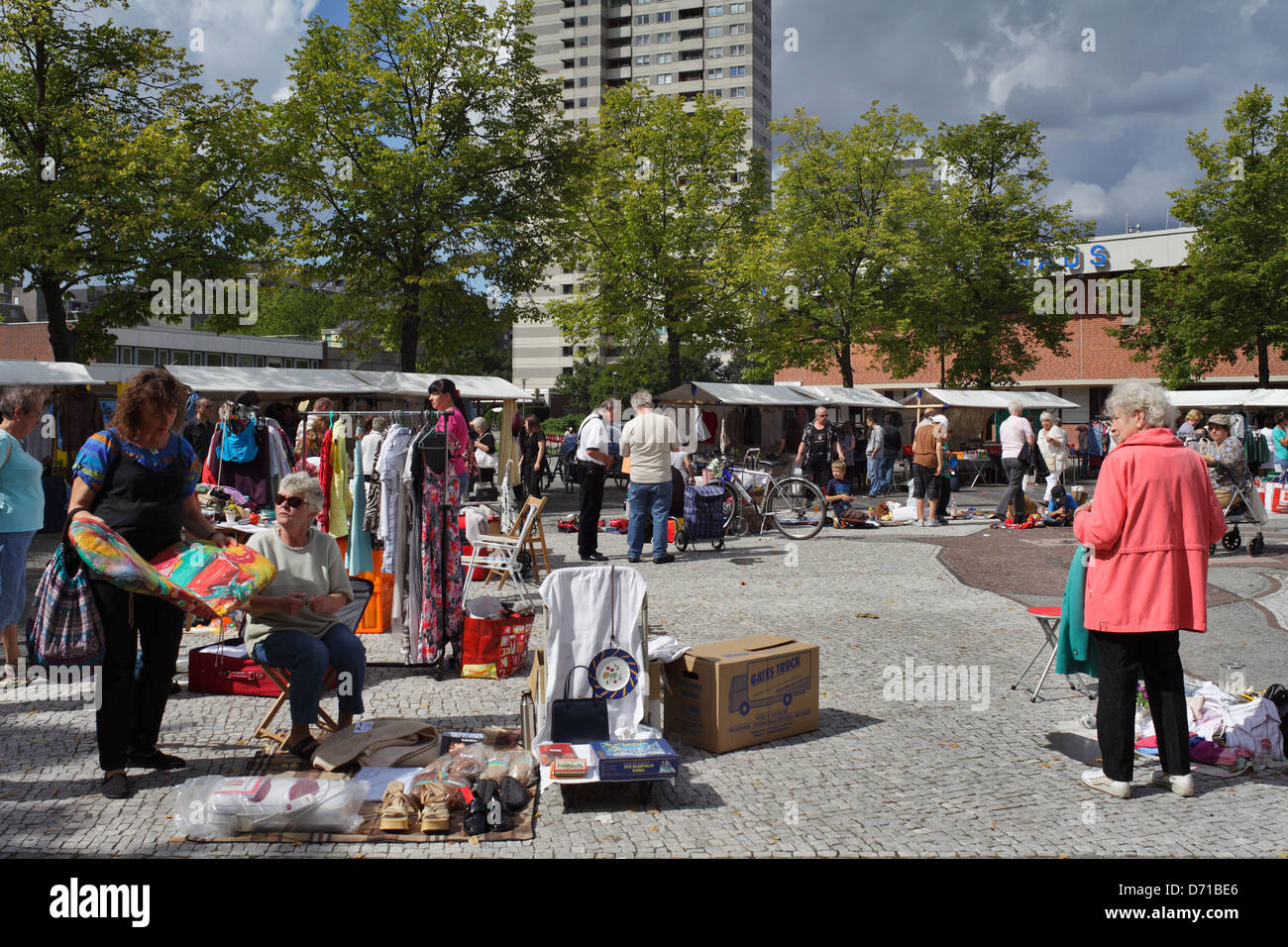 Berlin, Germany, flea market at the Bat-Yam in Berlin-Gropius City ...