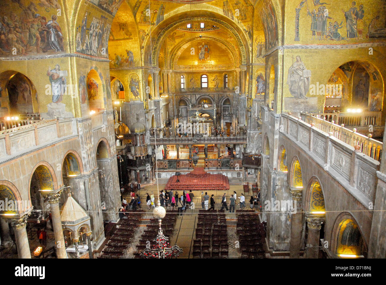 Inside of Saint Mark's Basilica in Venice, Italy Stock Photo - Alamy
