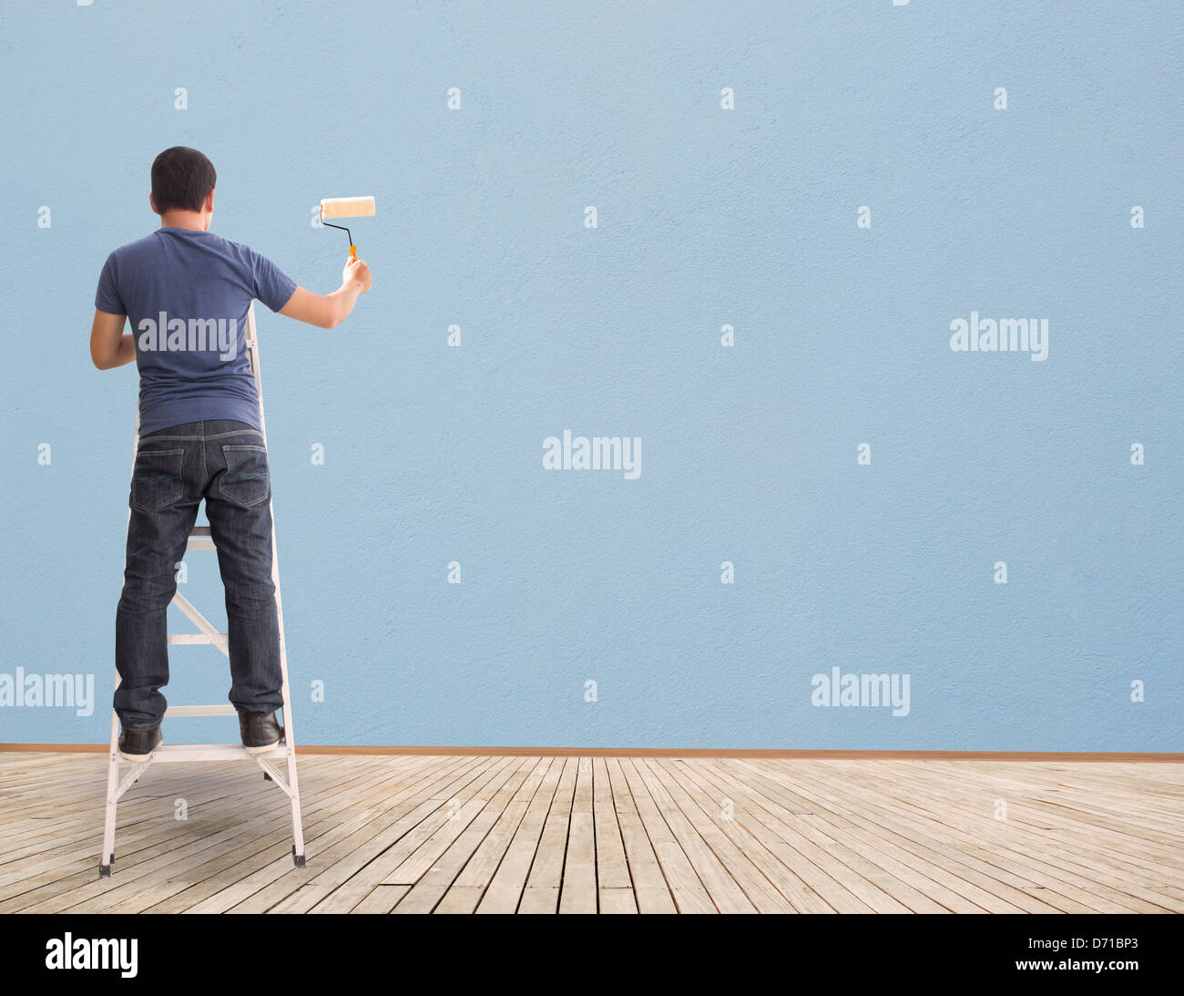 Man With Paint Brush Concept Stock Photo - Alamy