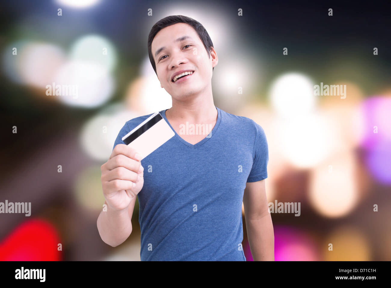 Man Showing Credit Card Stock Photo - Alamy