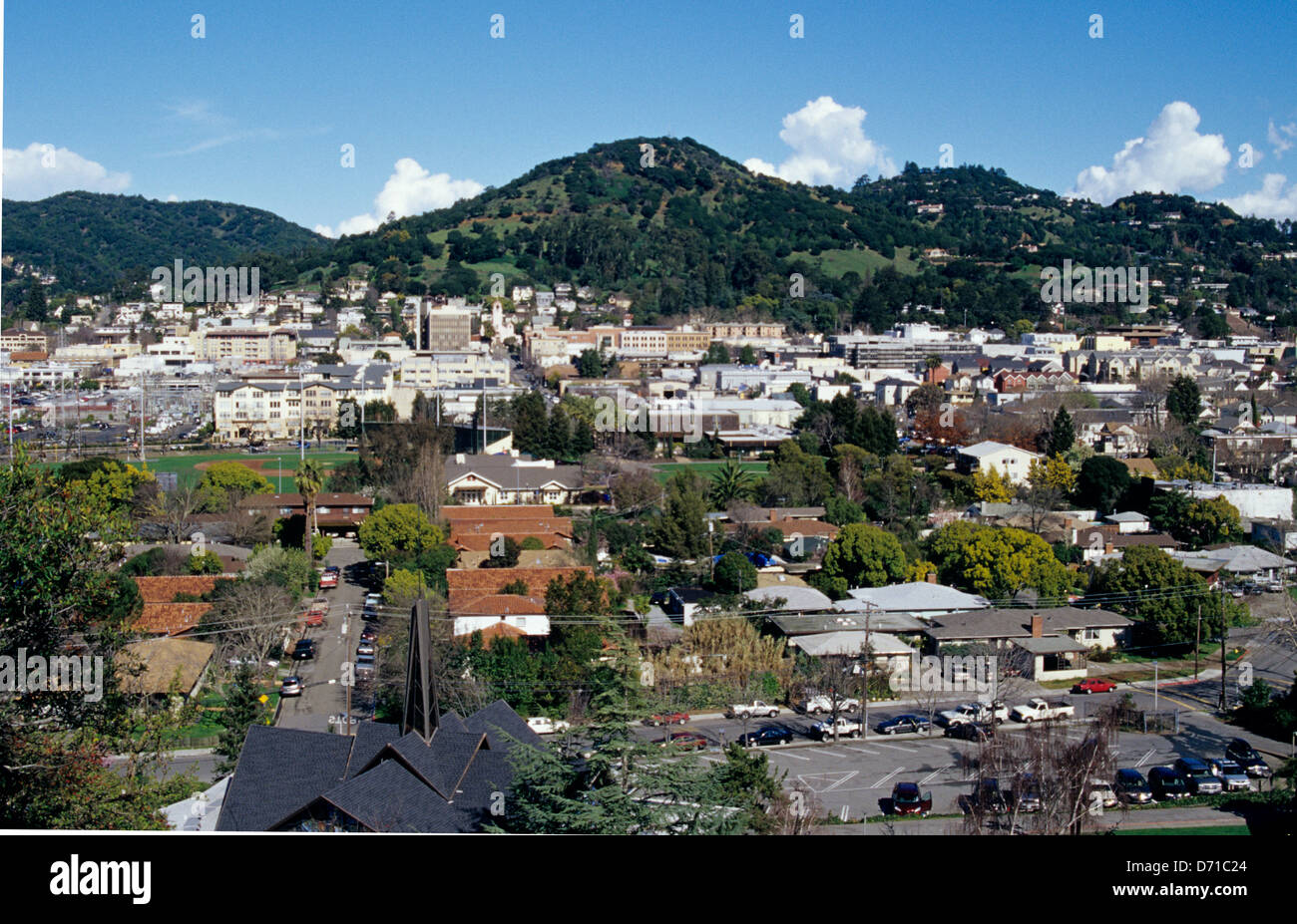 view from south of downtown San Rafael in Marin County California circa ...