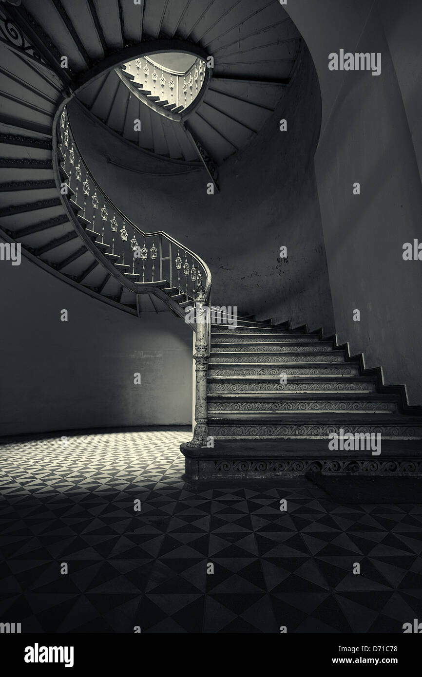 The classic spiral staircase Stock Photo - Alamy