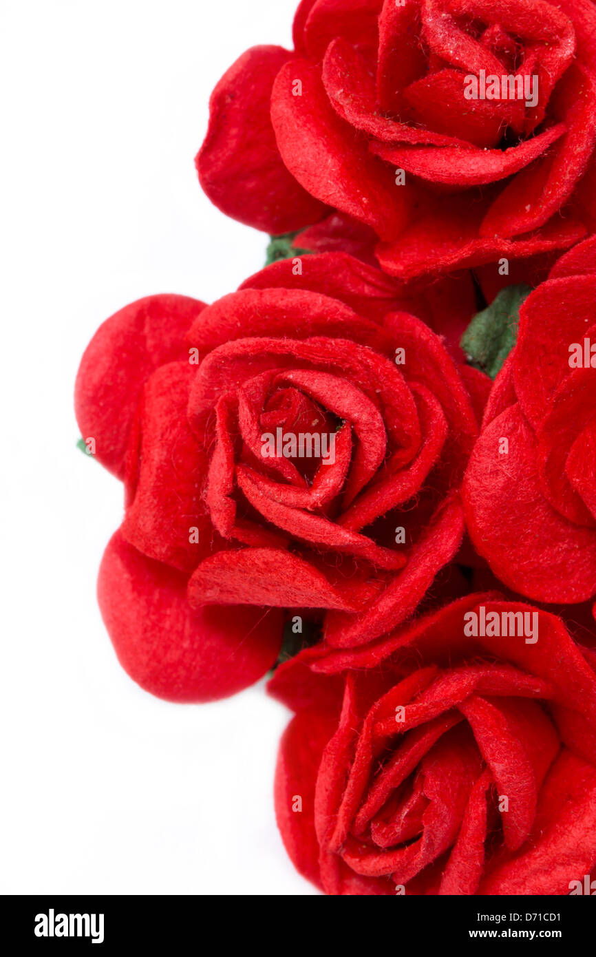 Bouquet of red paper roses Stock Photo - Alamy