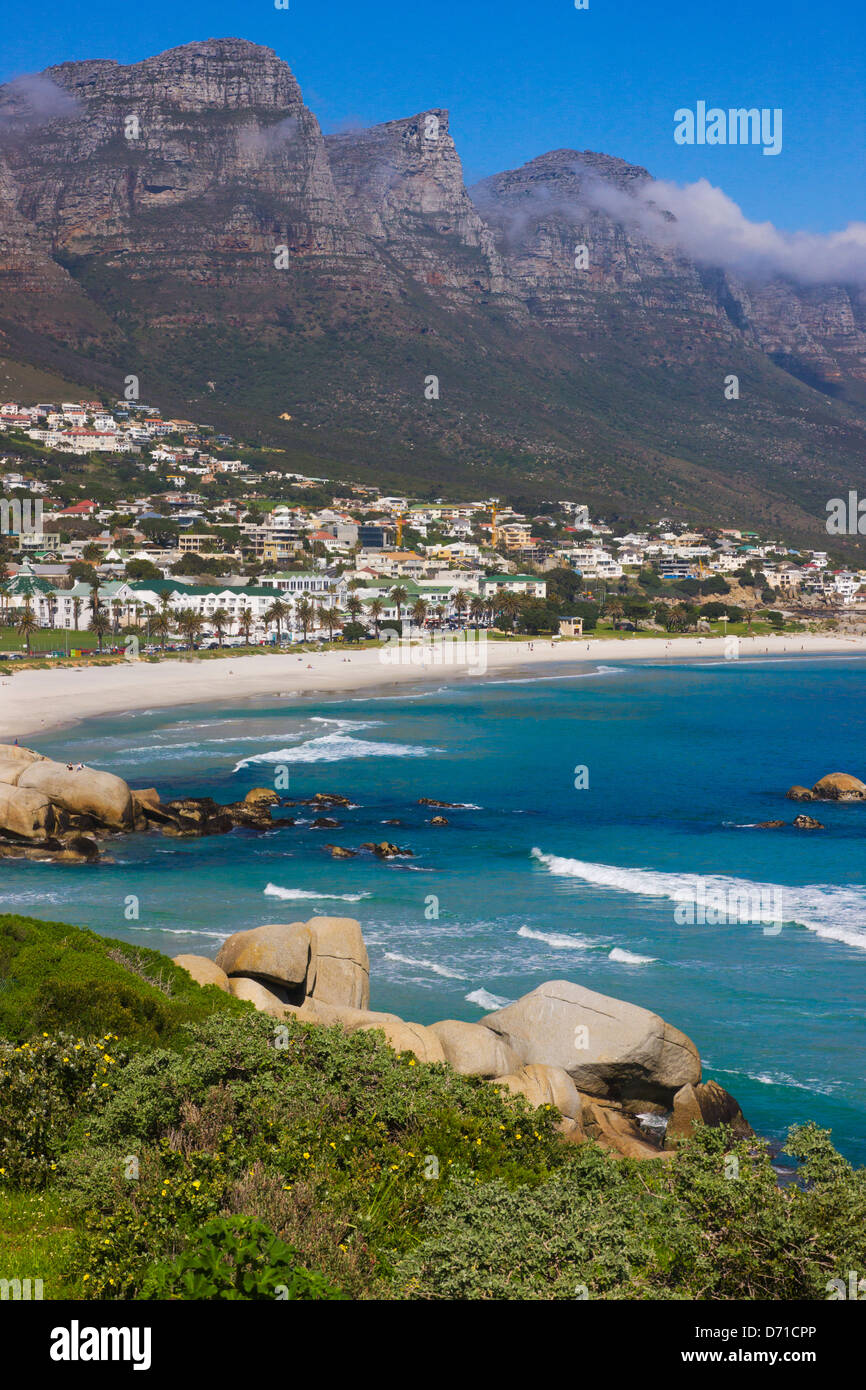 Camps Bay and Twelve Apostles Mountains, Cape Town, South Africa Stock ...