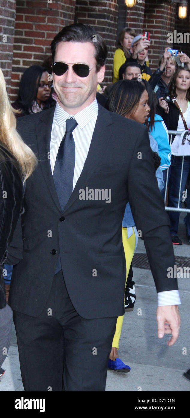New York, USA. 25th April, 2013. Actor JON HAMM arrives for his ...