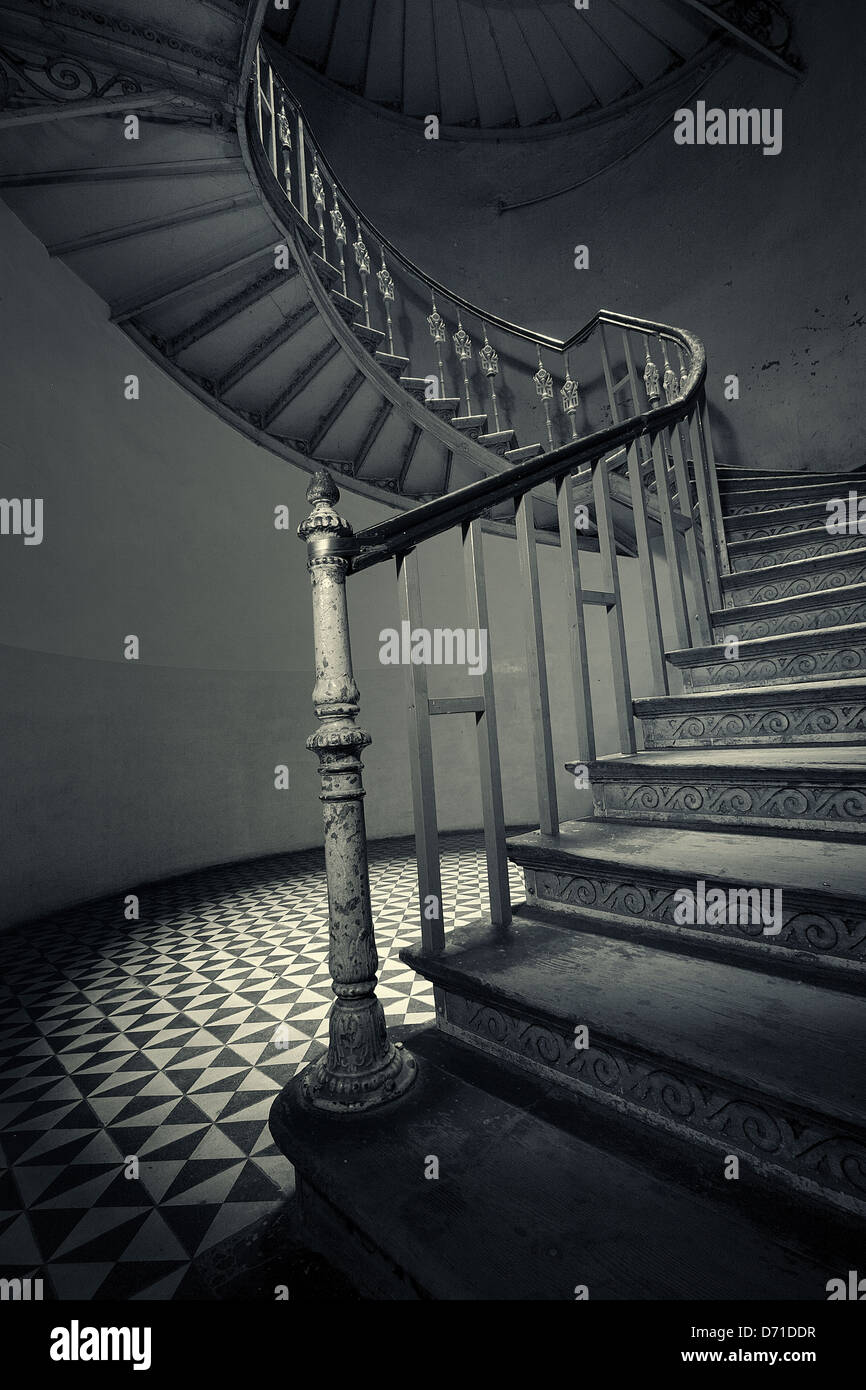 The mysterious spiral staircase Stock Photo - Alamy
