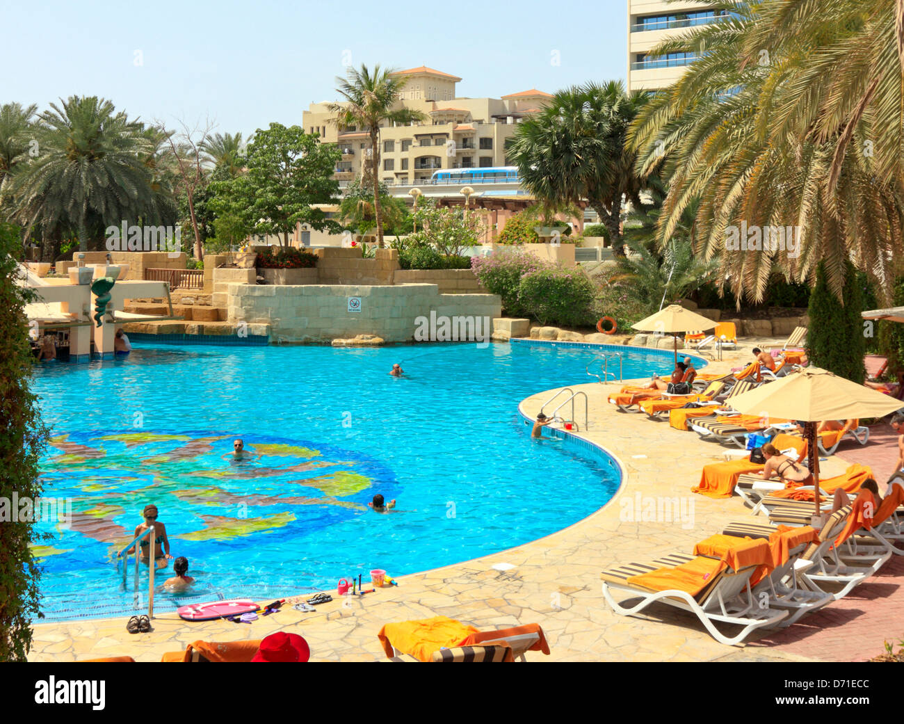 Hotel Swimming Pool on Top of the Wafi Shopping Mall, Dubai, United ...