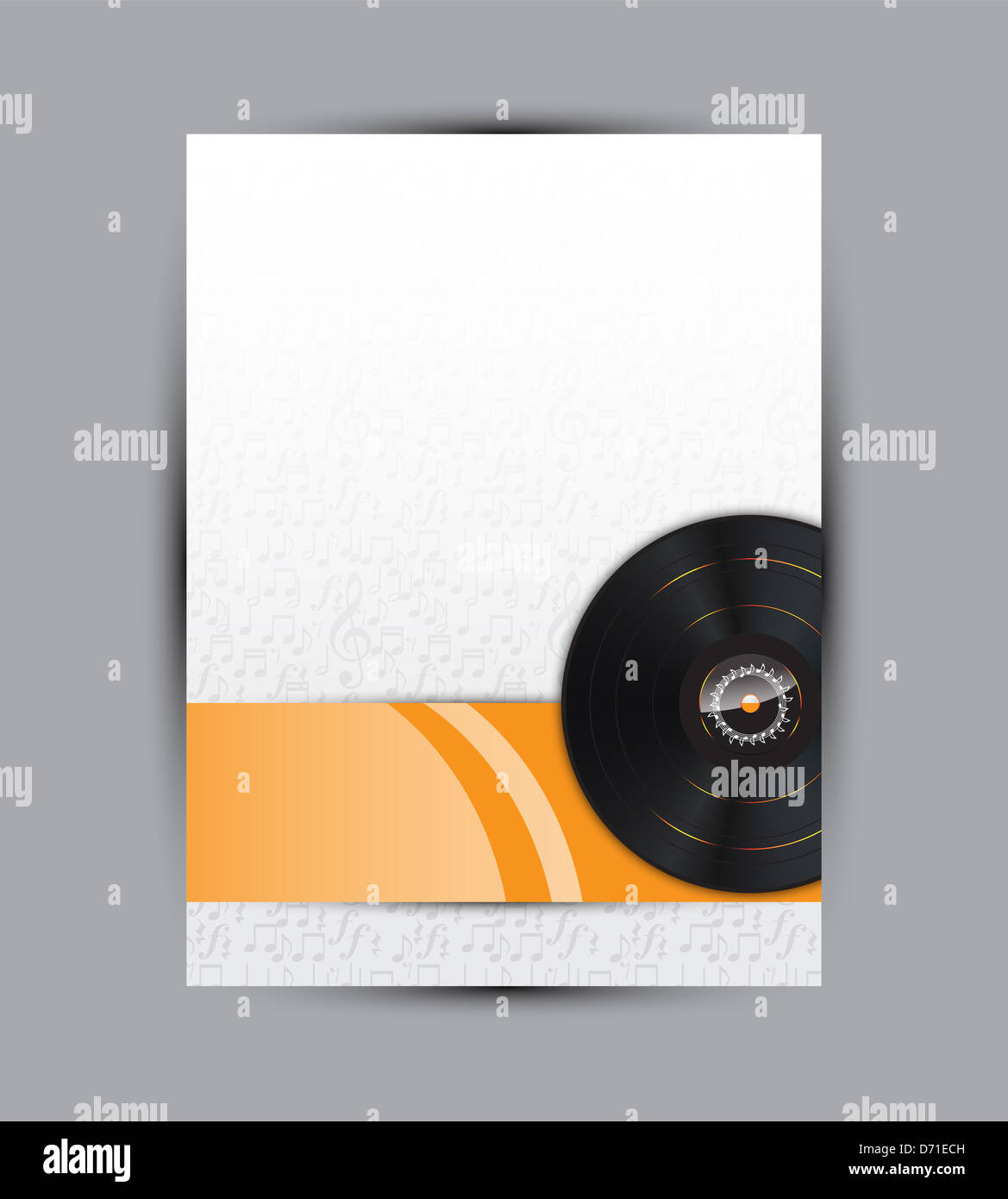 Abstract music background illustration for your design with a vinyl ...