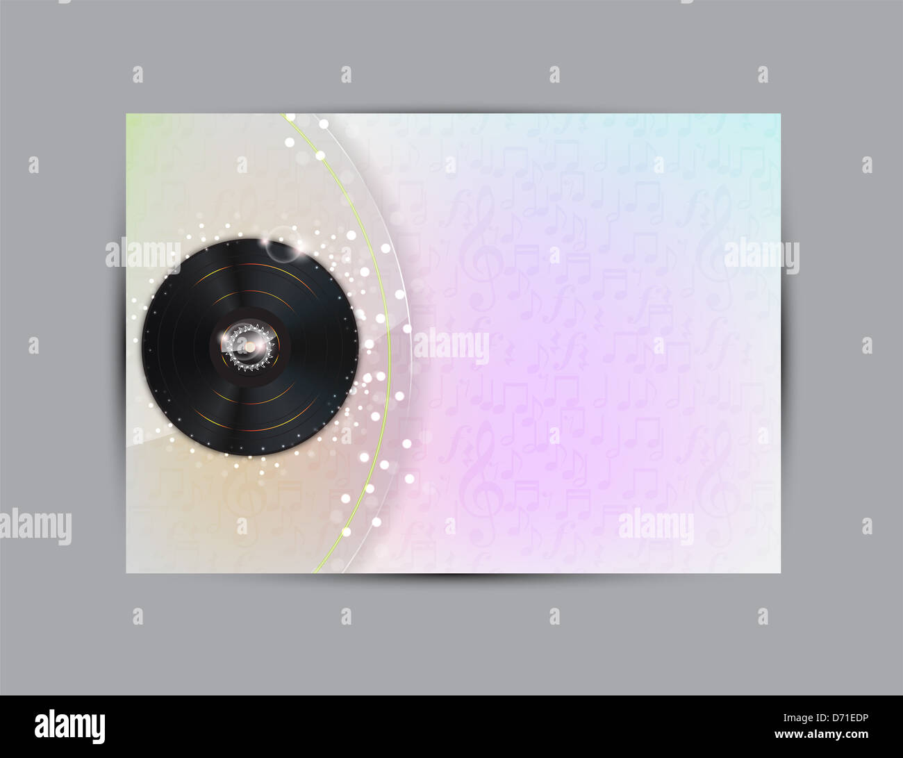 Abstract music background illustration for your design with a vinyl ...