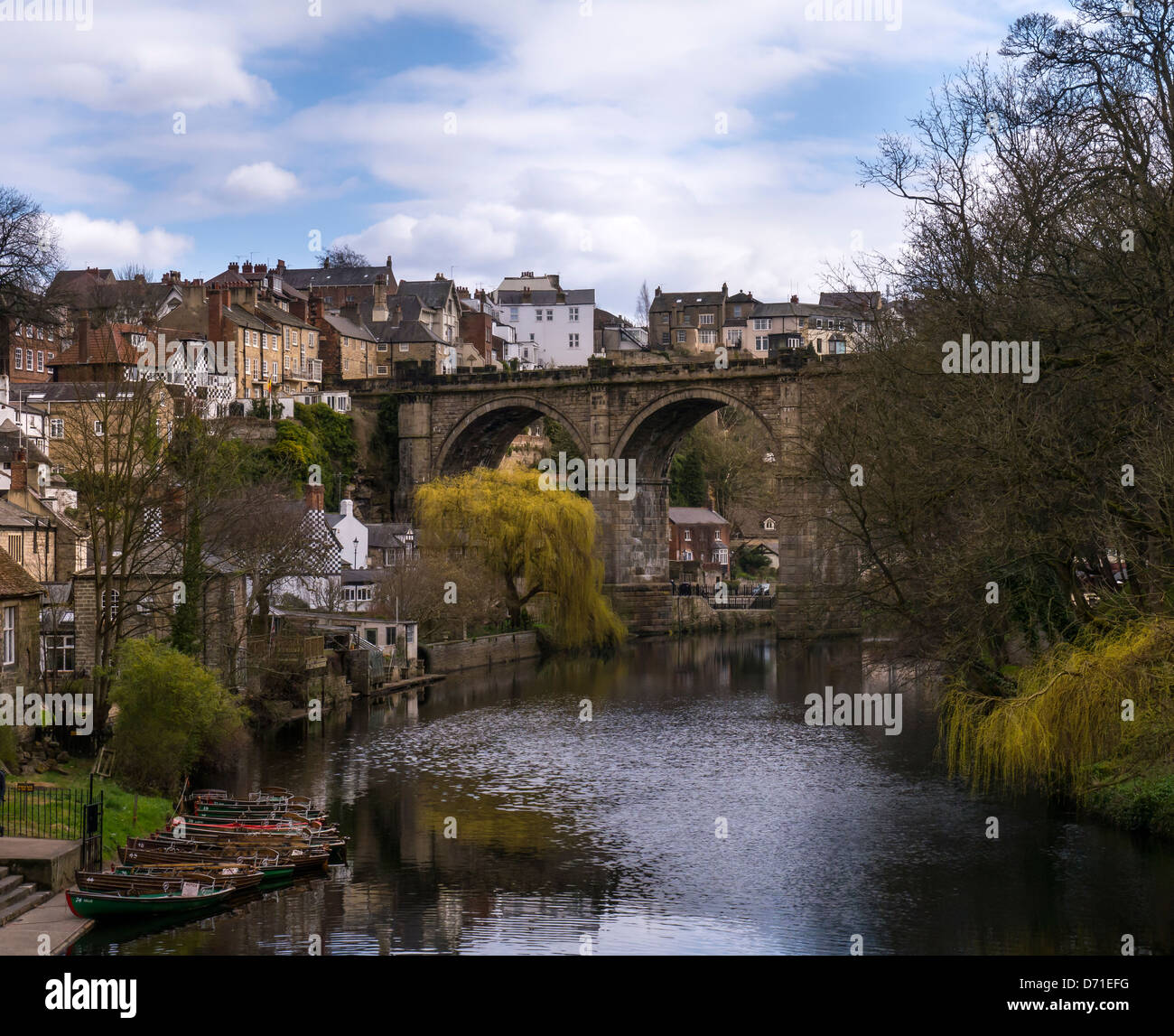 KNARESBOROUGH, NORTH YORKSHIRE - APRIL 19, 2013: View of the Viaduct ...