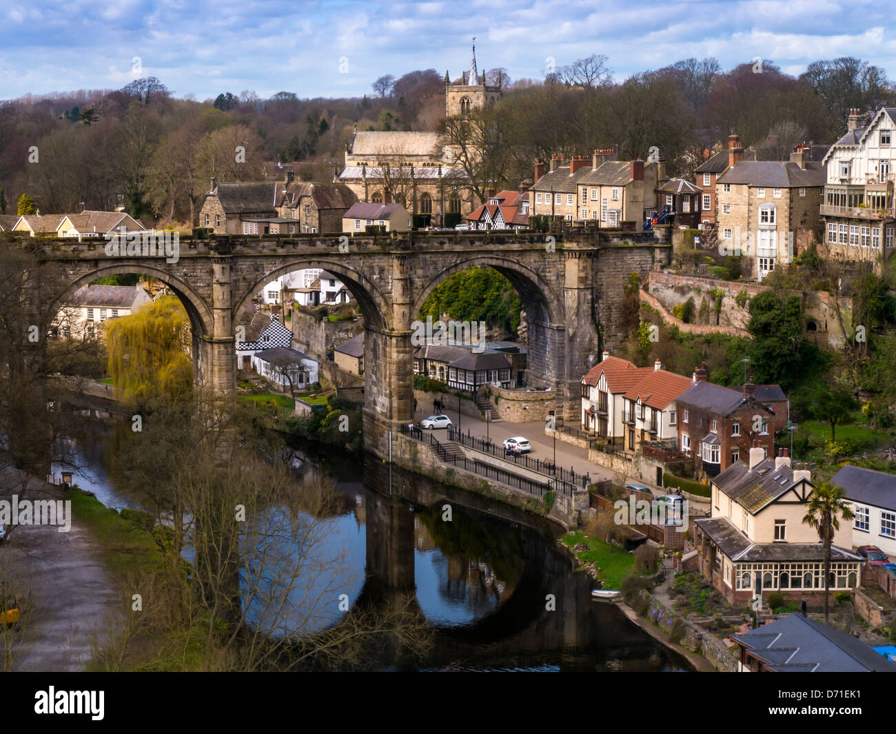 KNARESBOROUGH, NORTH YORKSHIRE - APRIL 19, 2013: View of the Viaduct ...