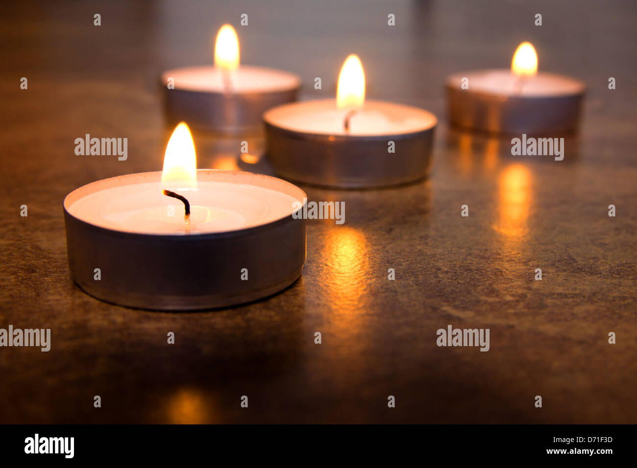 Burning wax candles hi-res stock photography and images - Alamy