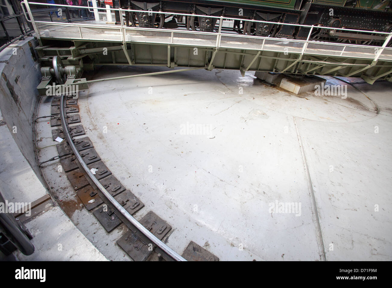 Steam Train on a turntable Stock Photo - Alamy